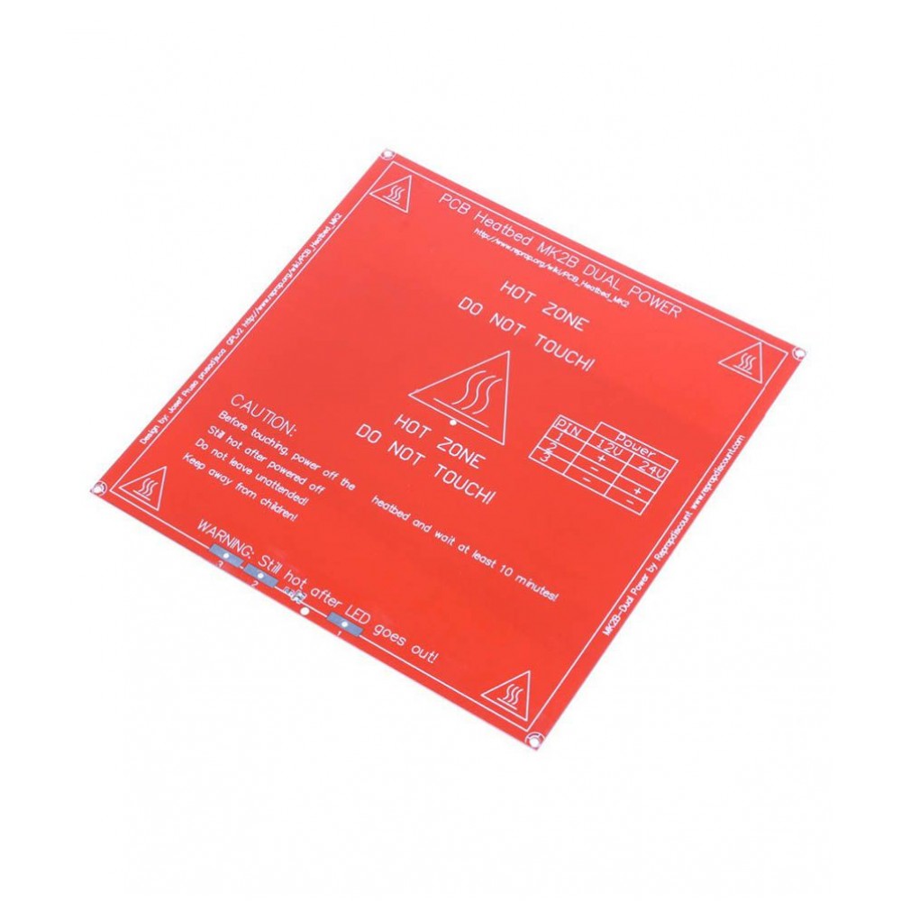 3D Printer 12V - 24V Heatbed MK2b 214 x 214mm PCB Dual Power Reprap MK2 ...