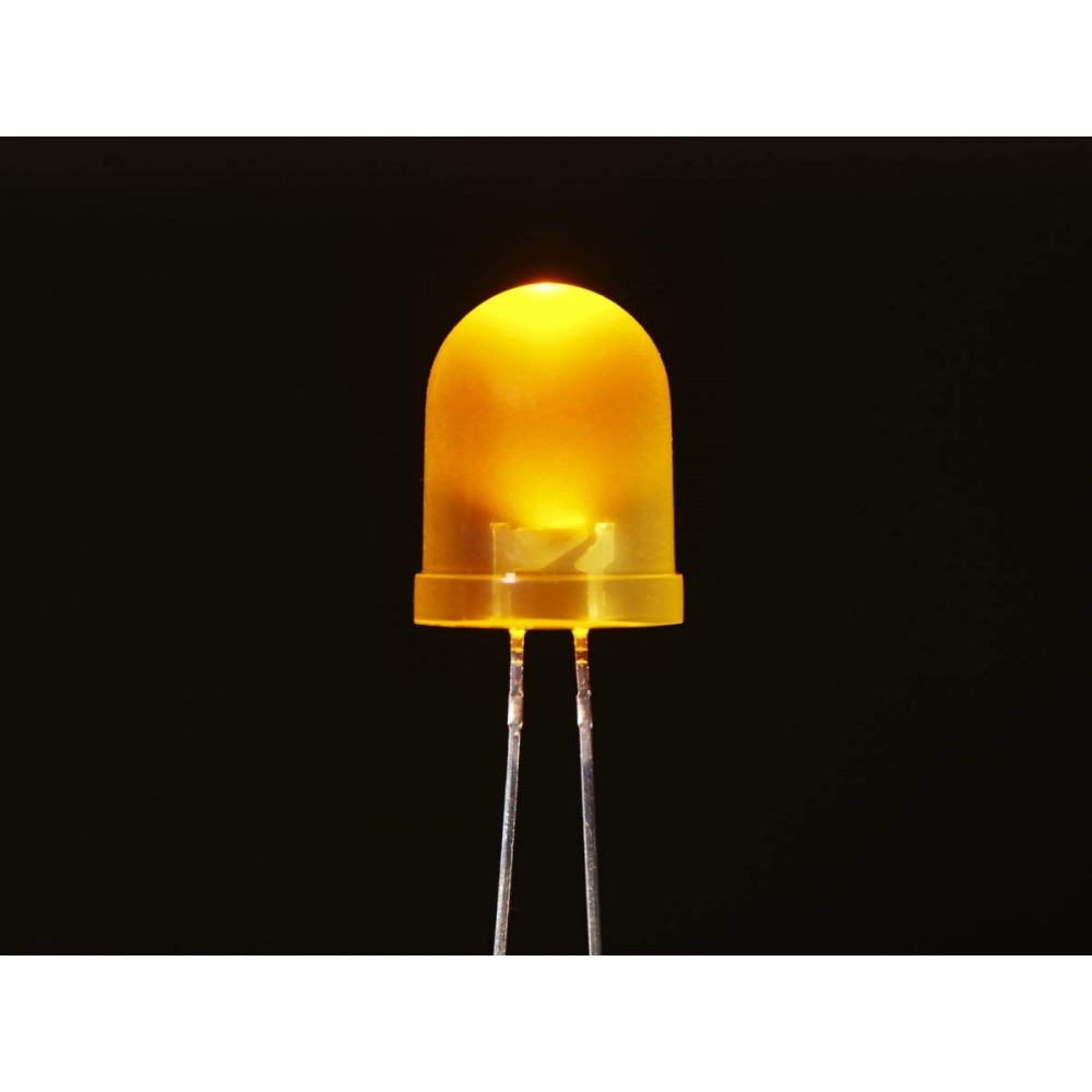 100 Pcs 3mm Yellow Color LED Light Bulb Lamp Light Emitting Diode DC 1 ...