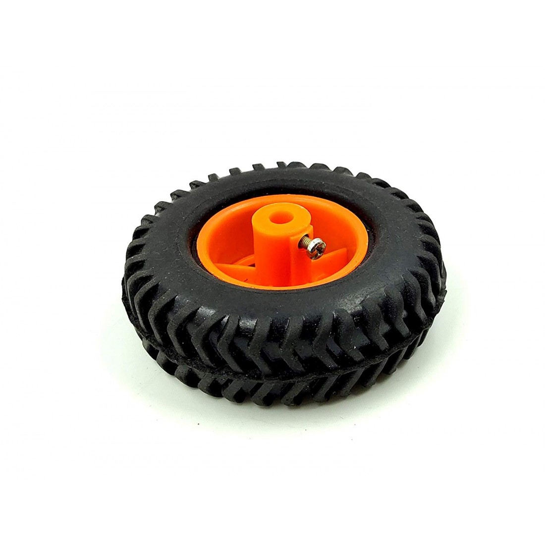 4pcs 80mm x 25mm Plastic Robotic Wheel Durable Rubber Tire Wheel 6mm ...