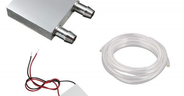 Peltier Aluminum Water Cooling Block 40x40x12mm + Tec1 12706 Peltier ...