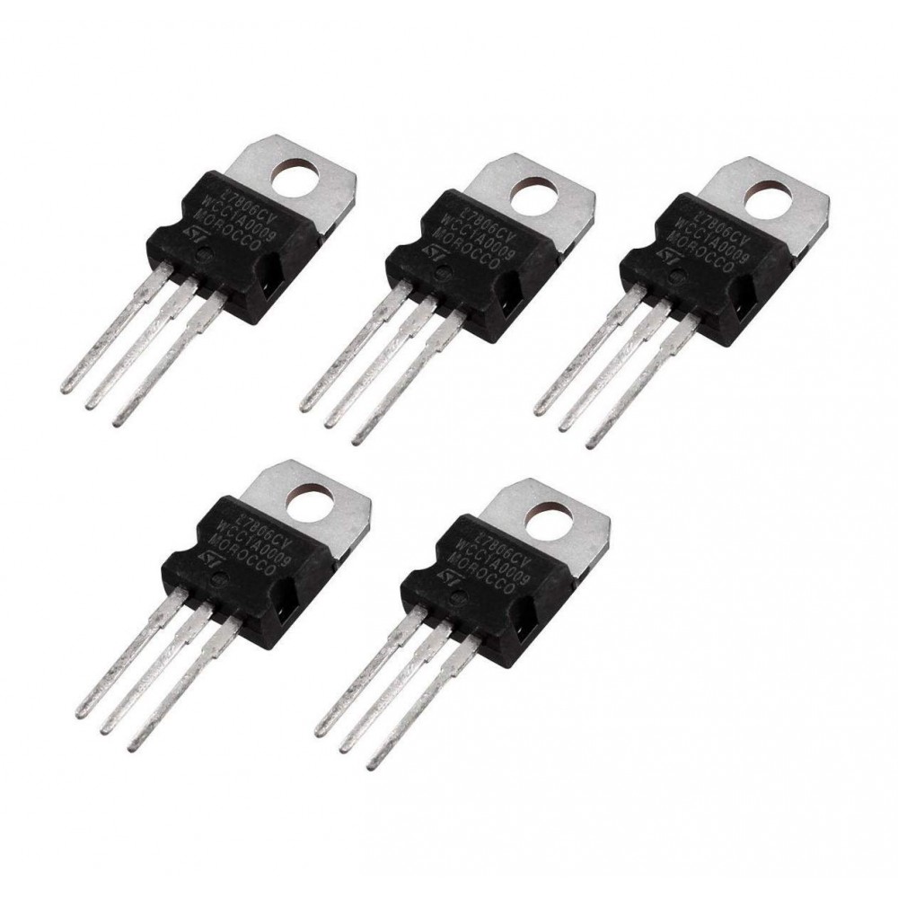 5Pcs L7806CV Linear Voltage Regulator, 7806, Fixed, Positive, 11V To ...