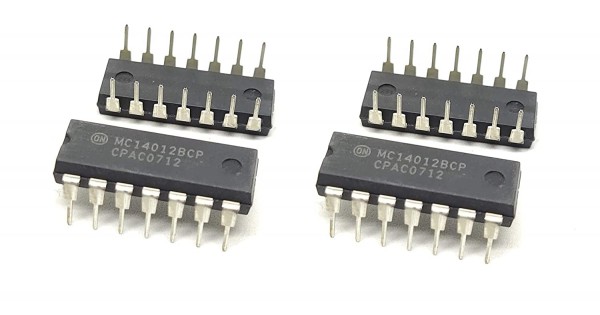 4Pcs CD4012BE MC14012BCP 4012 IC Logic Gate NAND Gate, CD4012, 4 Input ...