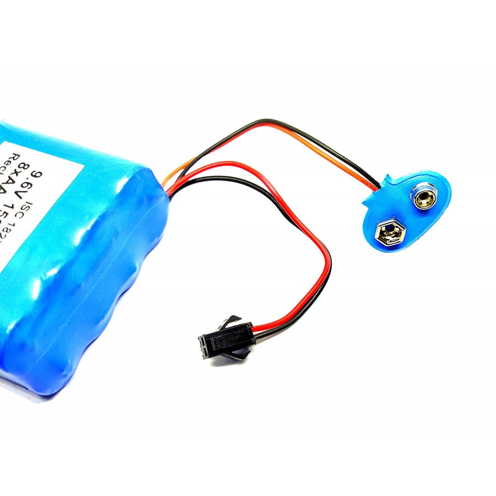 9V - 9.6V 1500 mAh Polymer Ni-Cd Rechargeable Battery 8 AA Cell Battery ...