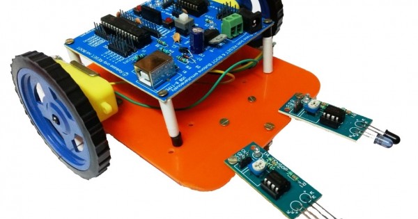 Micro-controller Small Line Tracking Smart Car Line Following Robot LFR ...